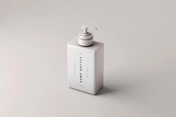 Square Pump Bottle Mockup - Mockup Free