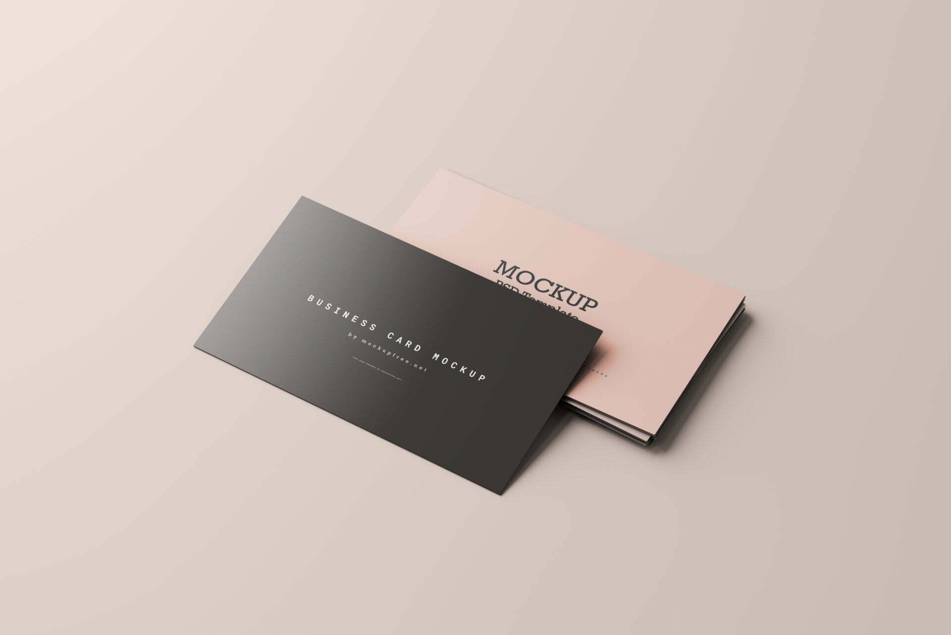 Business Card Stack Mockup - Mockup Free