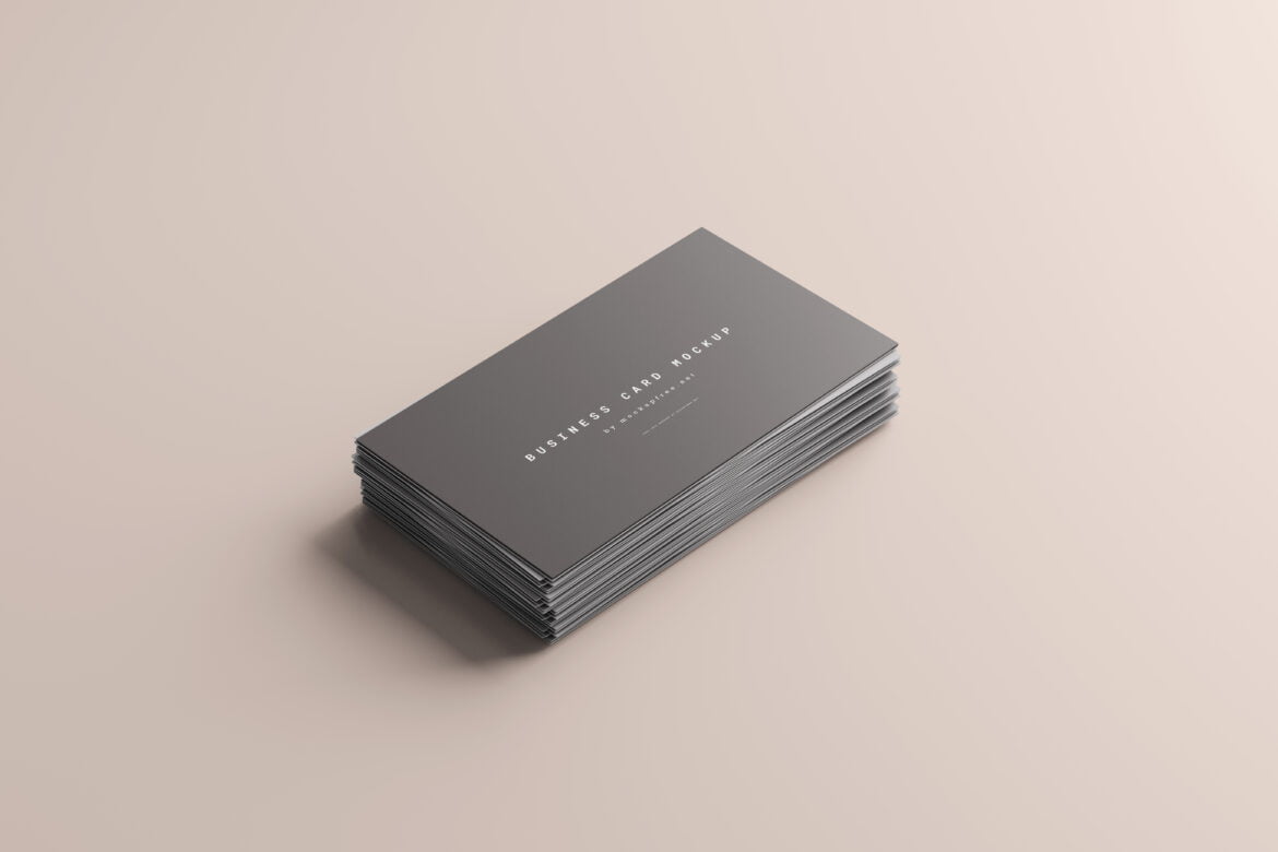 Business Card Stack Mockup - Mockup Free