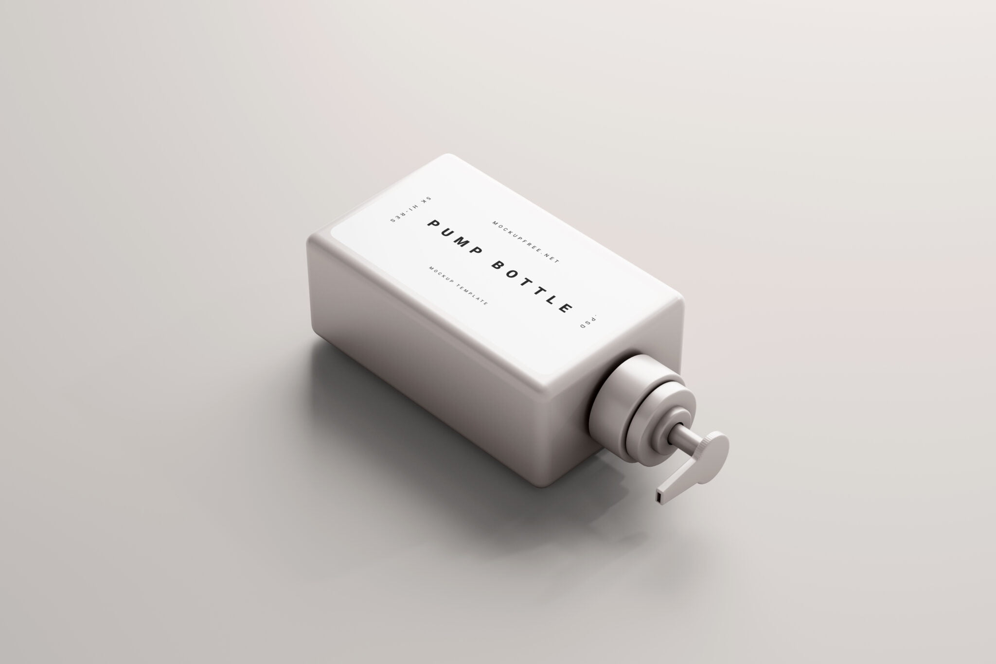 Square Pump Bottle Mockup - Mockup Free