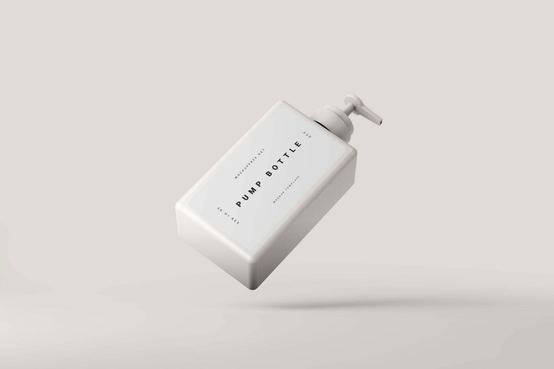 Square Pump Bottle Mockup - Mockup Free