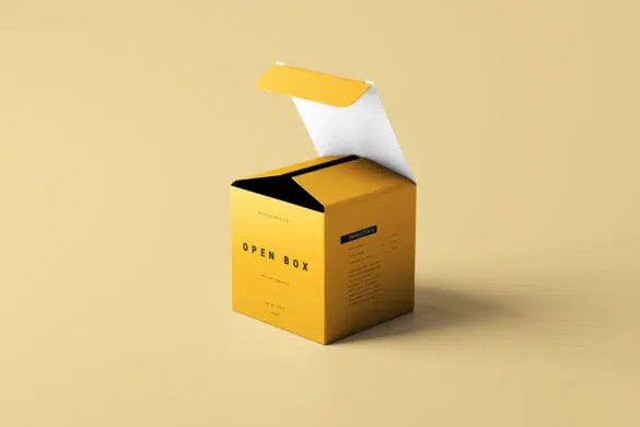 Square Open Box Mockup - Mockup Free
