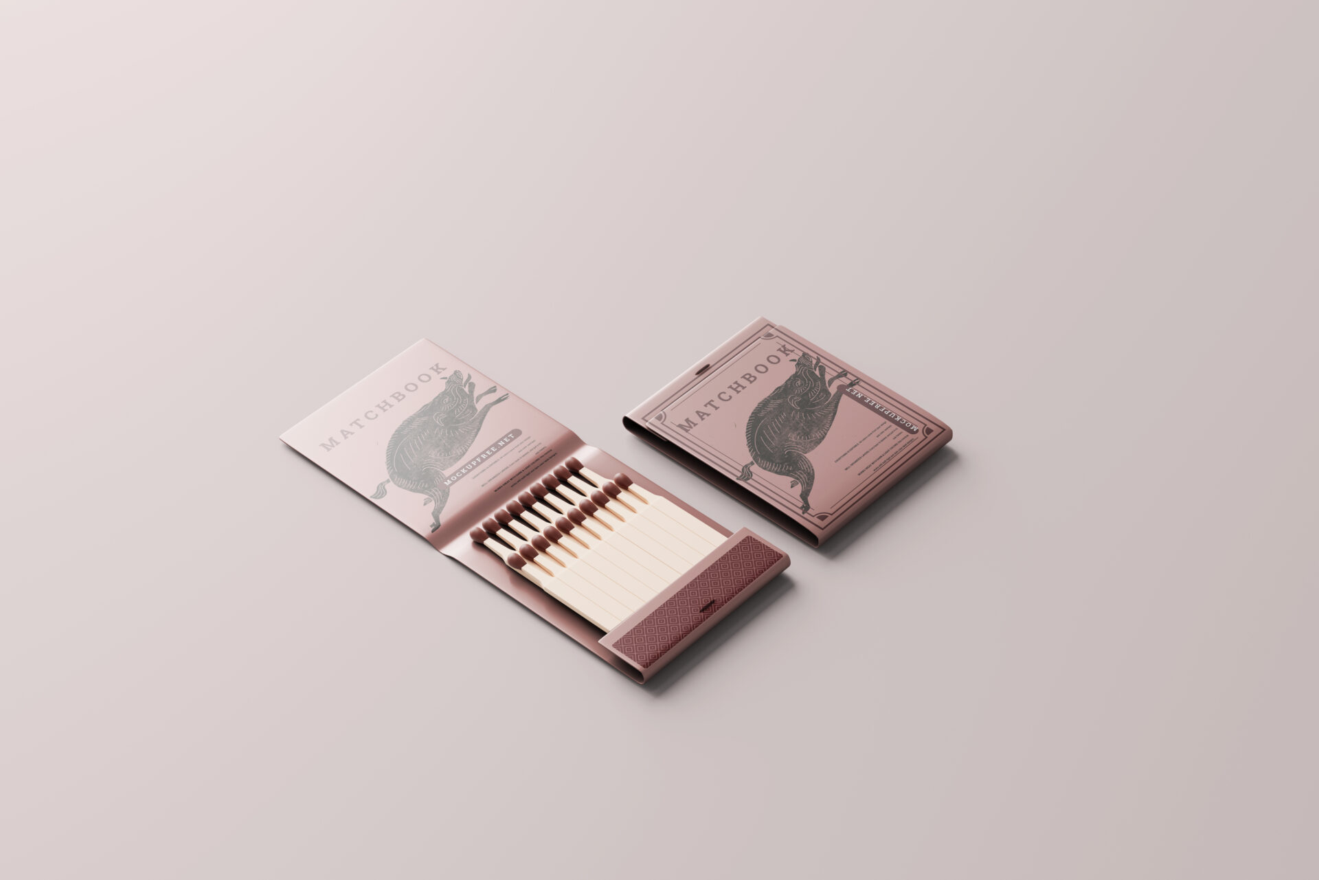 Matchbook Mockups - Mockup Free