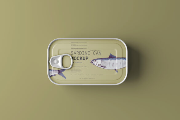 Sardine Can Mockup - Mockup Free