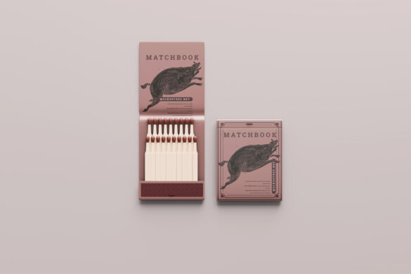 Matchbook Mockups - Mockup Free