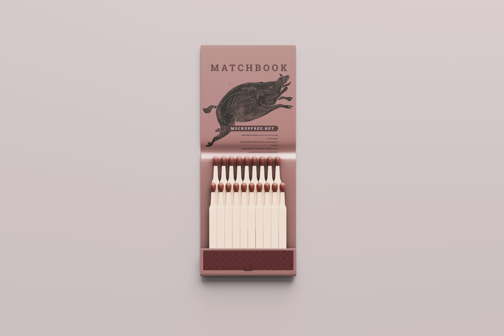 Matchbook Mockups - Mockup Free