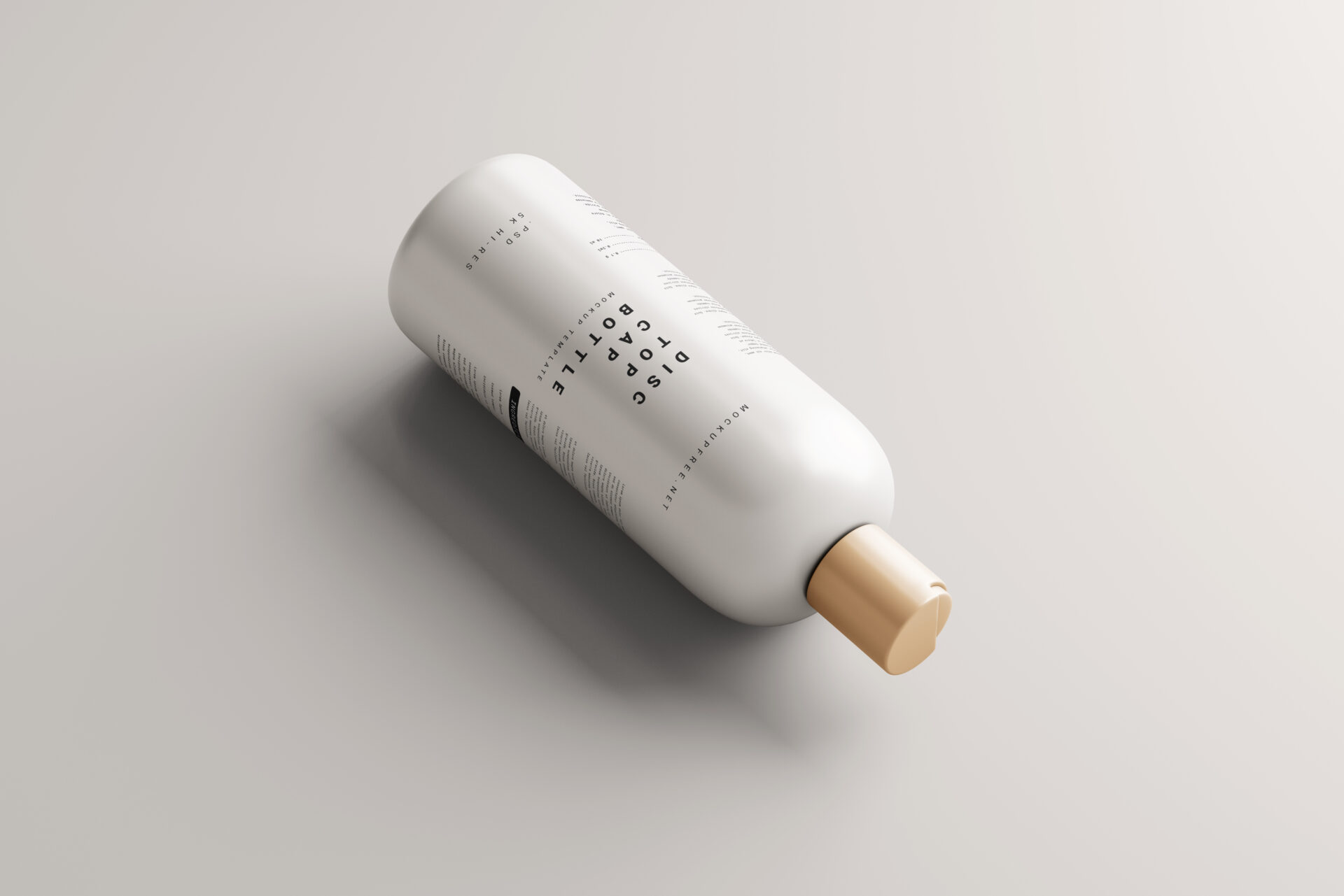 Disk Top Cap Large Bottle Mockup - Mockup Free