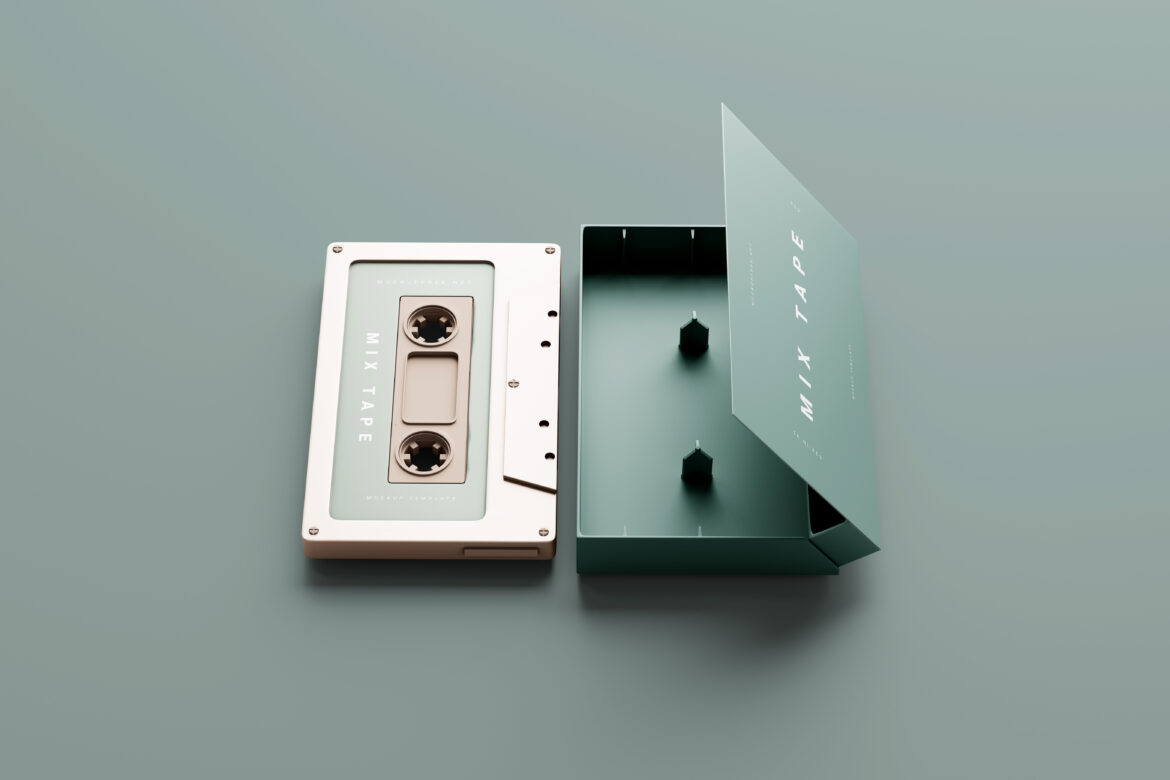 Mixtape Cover and Cassette Mockup - Mockup Free