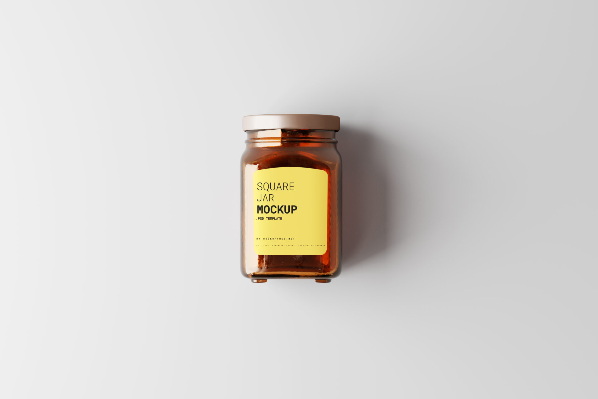 Square Jar Mockups - Mockup Free