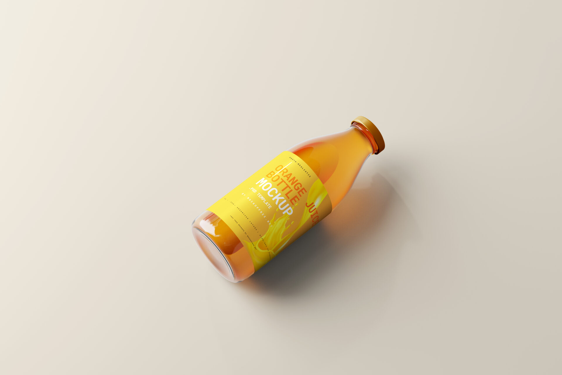 Orange Juice Bottle Mockups - Mockup Free