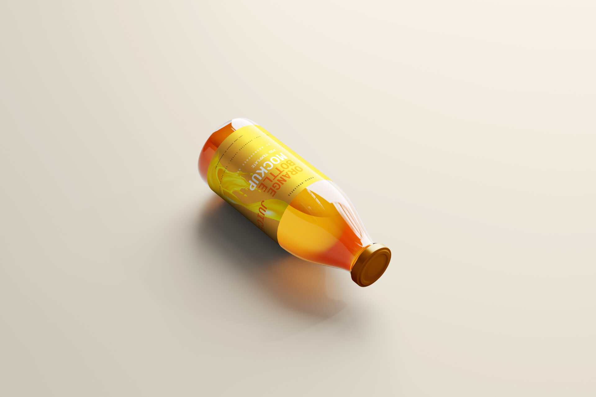 Orange Juice Bottle Mockups - Mockup Free