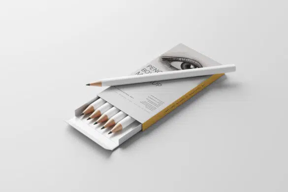 Pencil Box Mockups - Mockup Free