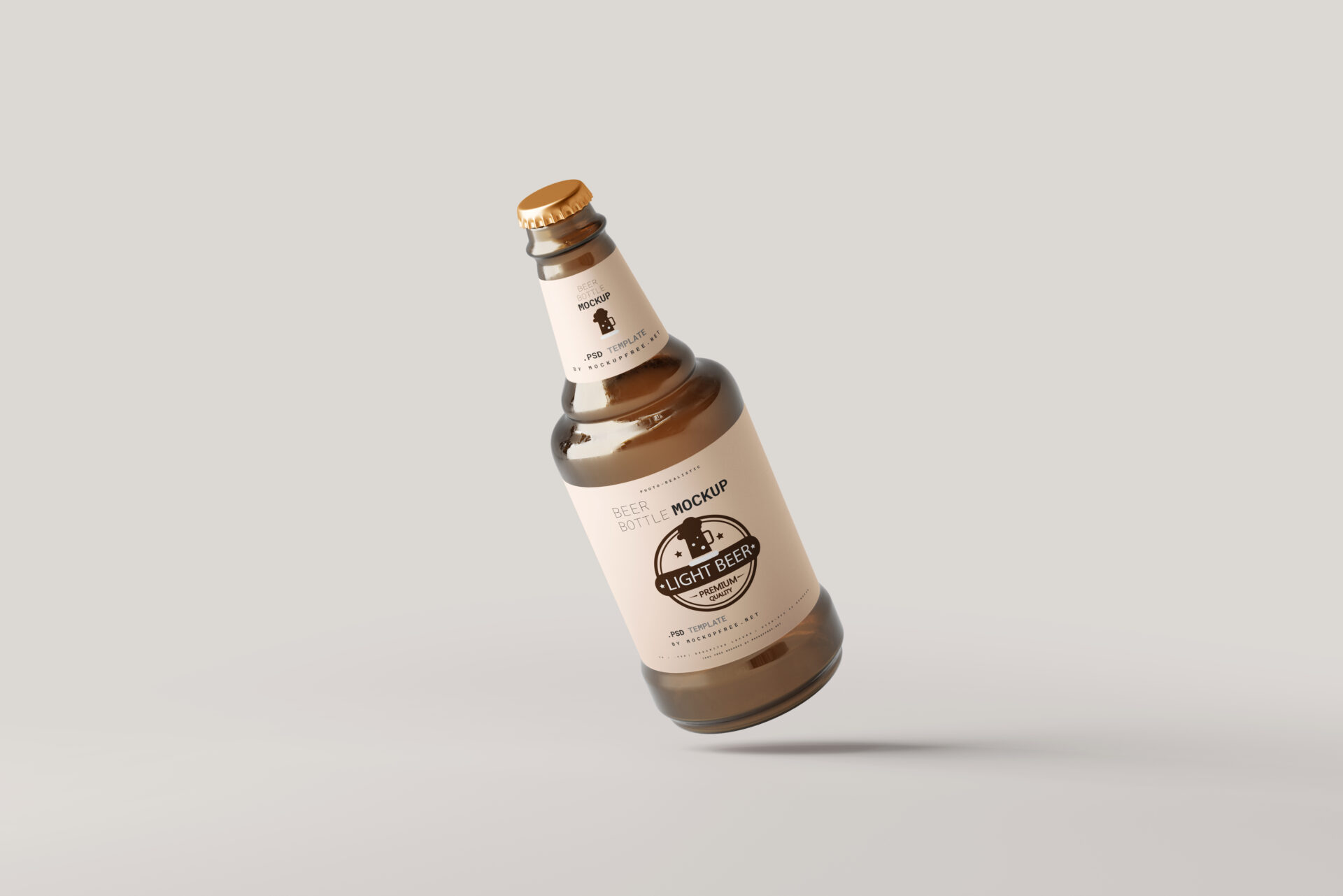 Stubby Beer Bottle Mockups - Mockup Free