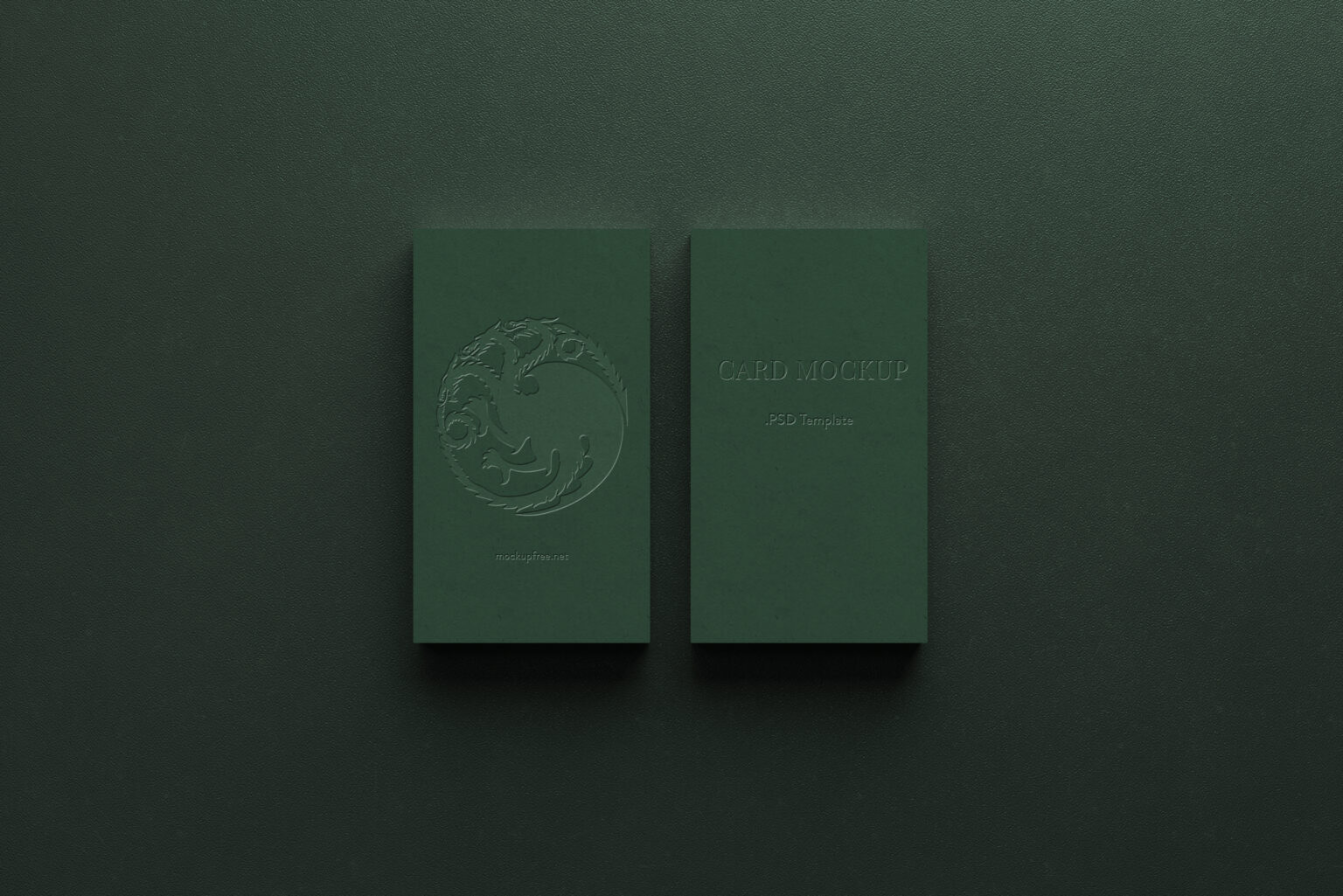 Embossed Business Card Mockup - Mockup Free