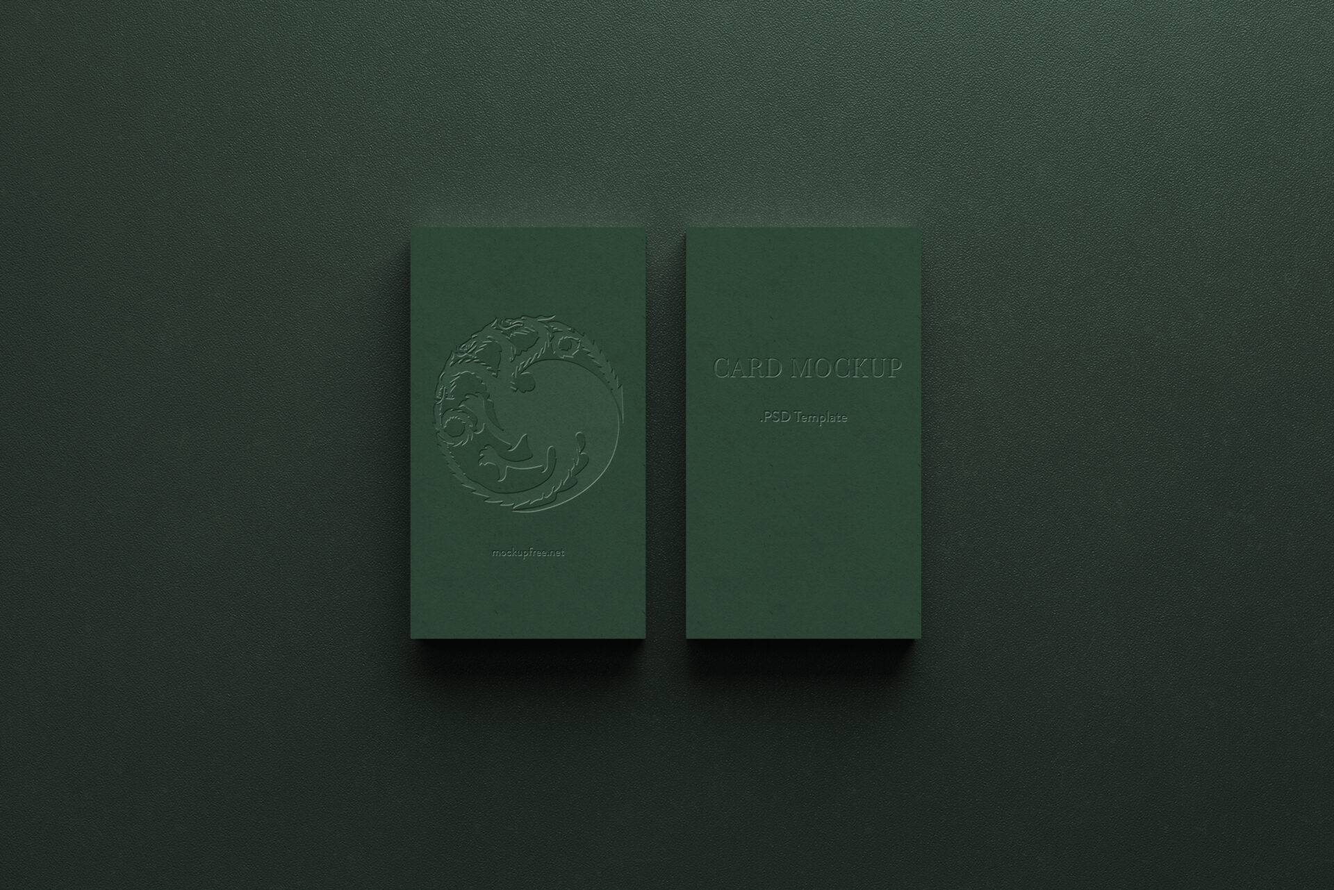 Embossed Business Card Mockup - Mockup Free