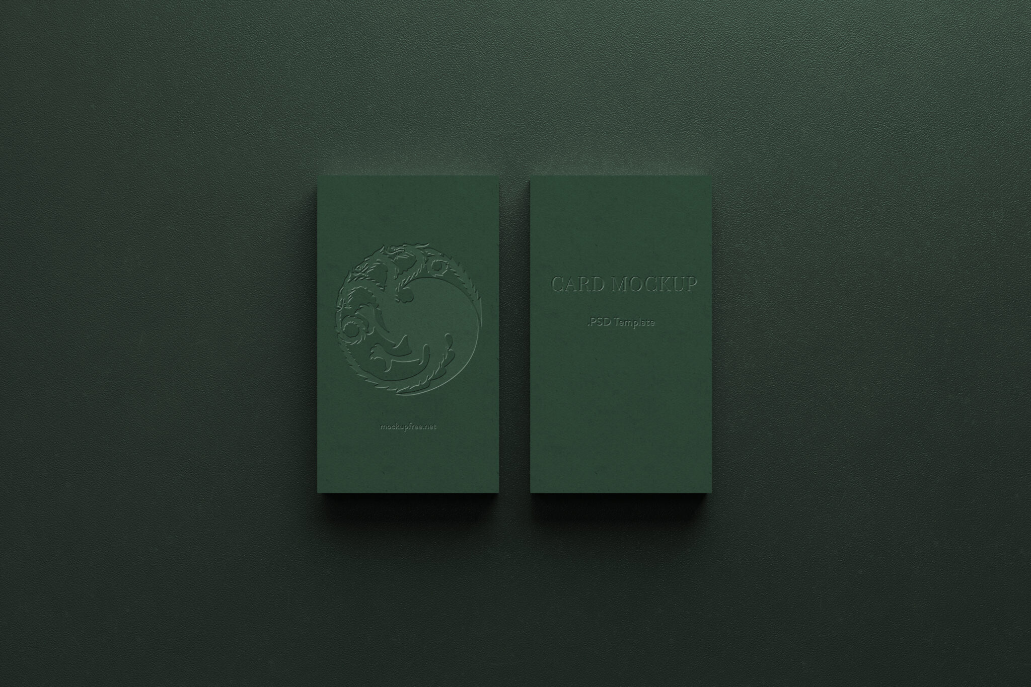 Embossed Business Card Mockup - Mockup Free