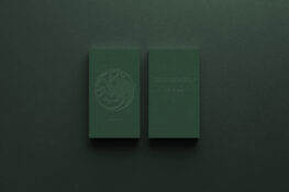 Embossed Business Card Mockup - Mockup Free