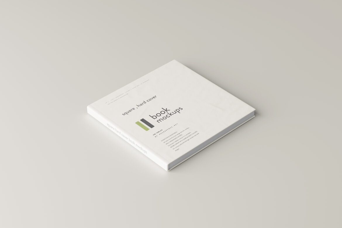 Square Hard Cover Book Mockup - Mockup Free