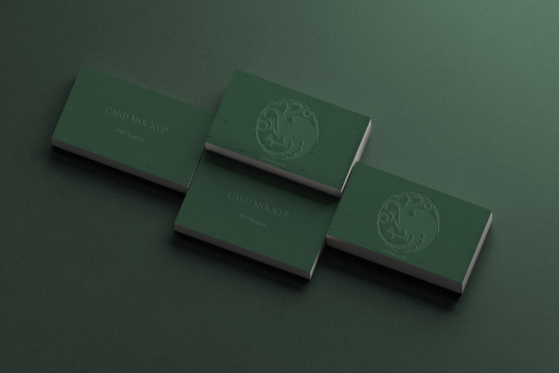 Embossed Business Card Mockup - Mockup Free