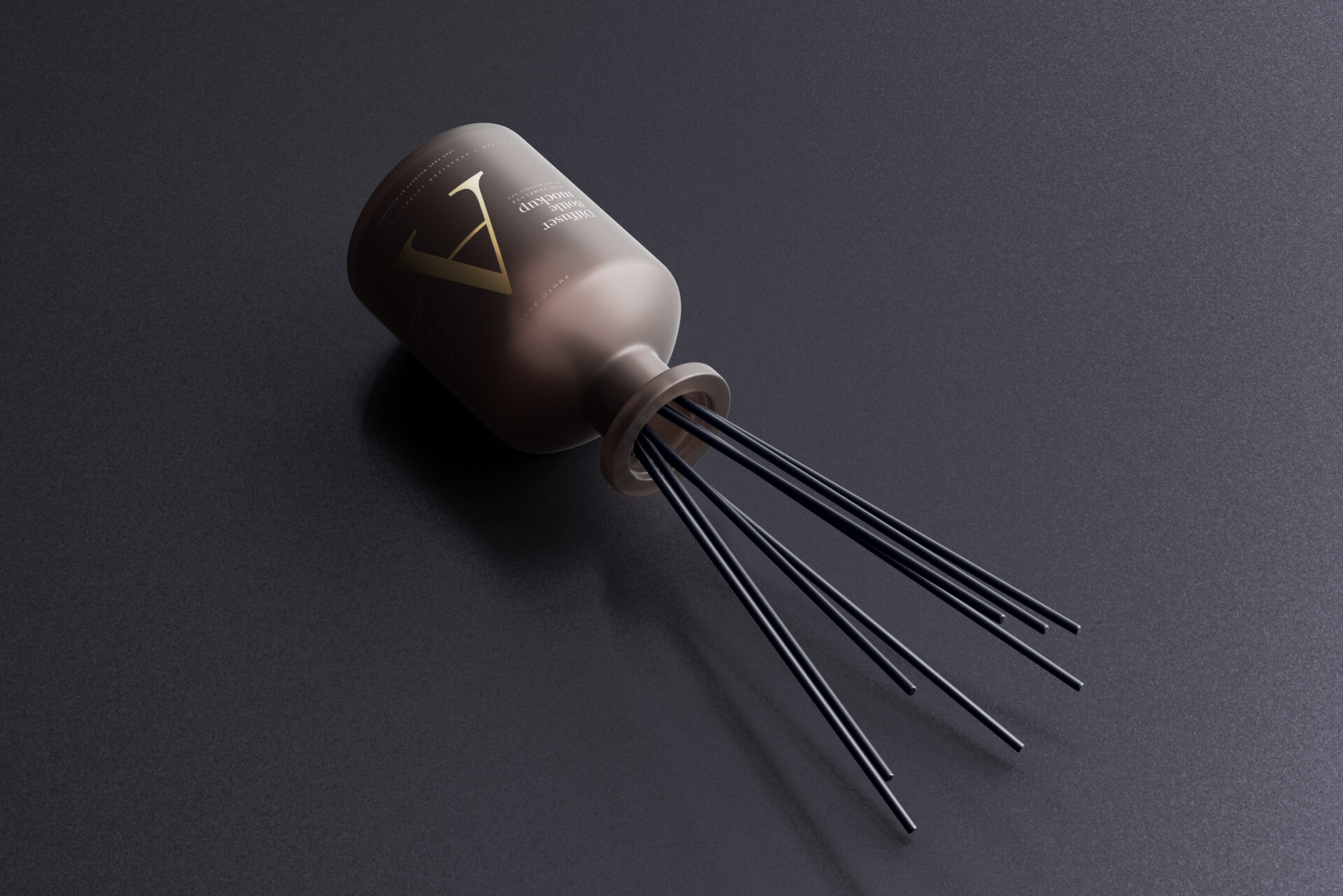 Reed Diffuser Dark Setup Mockups - Mockup Free