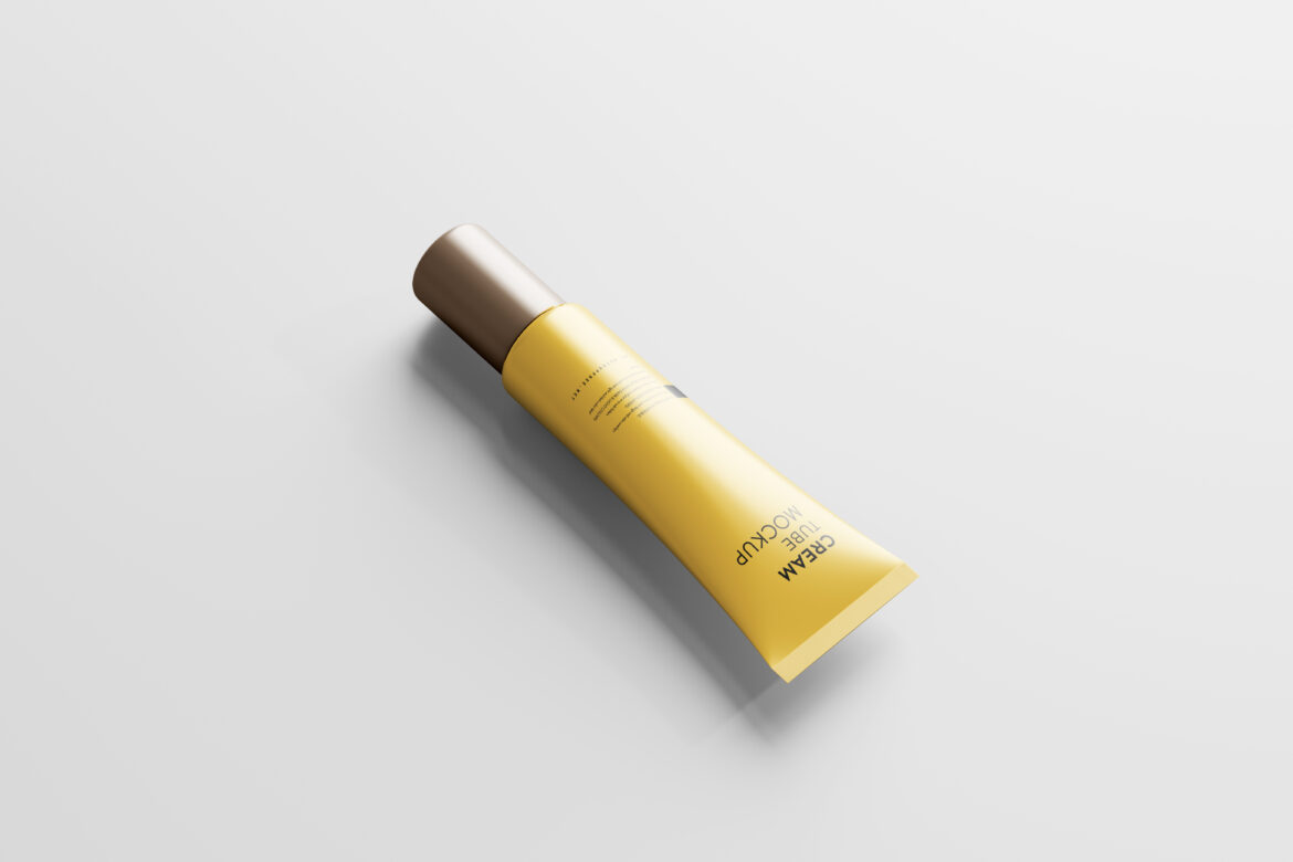 Screw Cap Cream Tube Mockup - Mockup Free