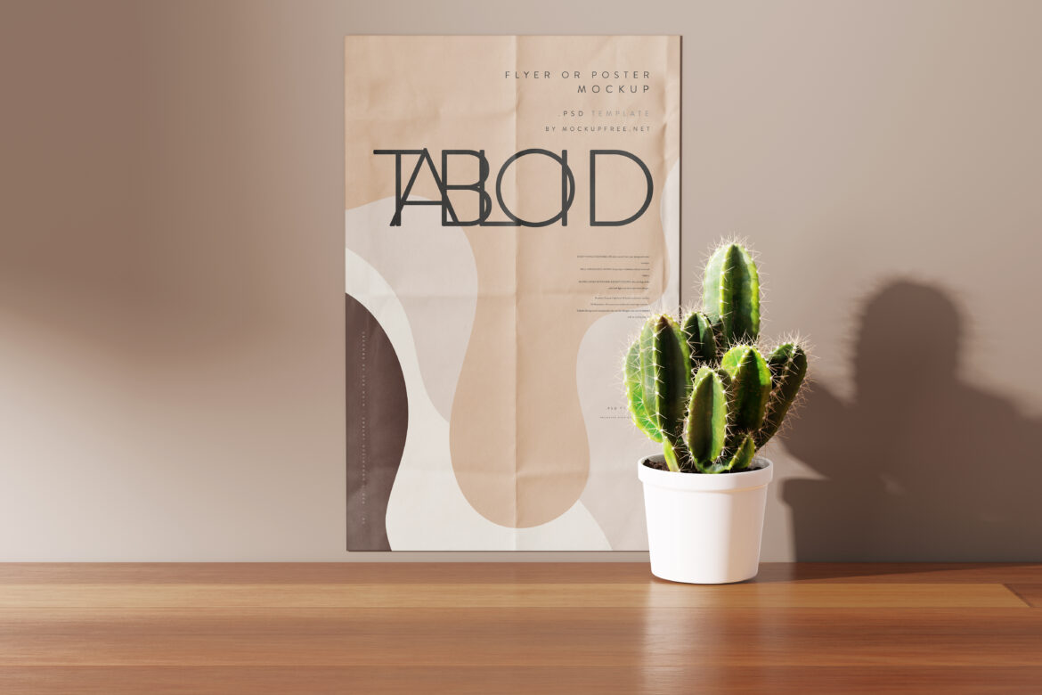 Tabloid Size Flyer or Poster Mockup - Mockup Free