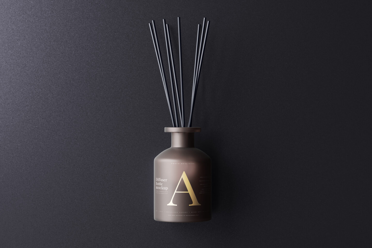 Reed Diffuser Dark Setup Mockups - Mockup Free