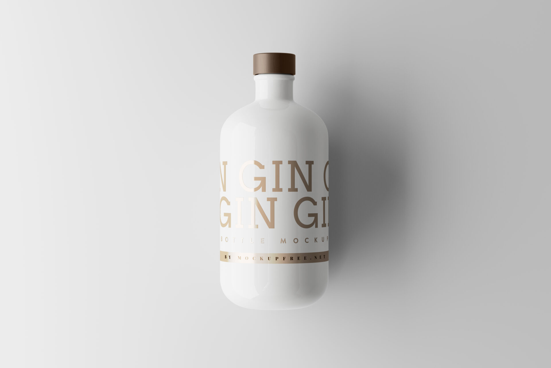 Ceramic GIN Bottle Mockup - Mockup Free