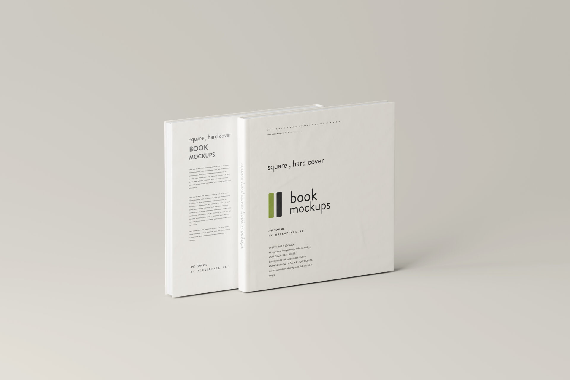 Square Hard Cover Book Mockup - Mockup Free