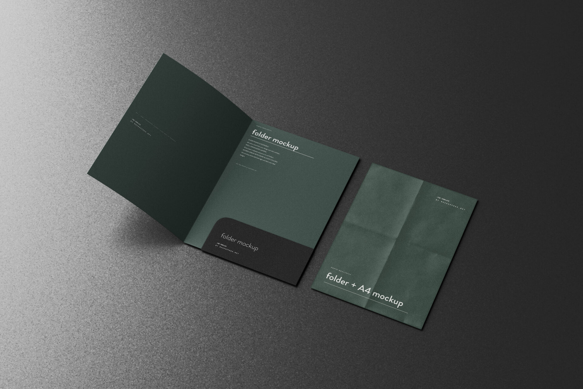 A4 size folder mock up - Mockup Free