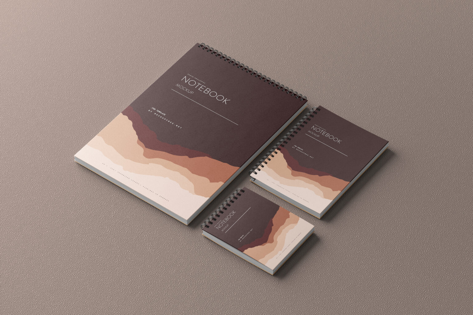 Notebook Branding Mockups - Mockup Free