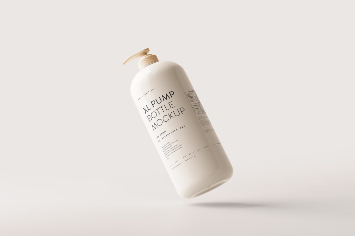 Extra Large Pump Bottle Mockup - Mockup Free