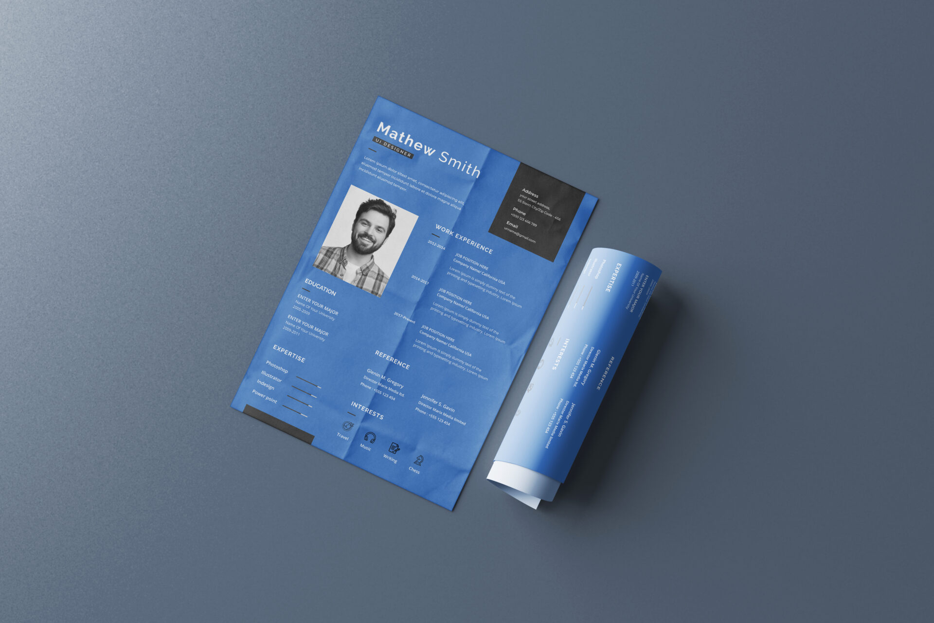 A4 Resume Mockup - Mockup Free