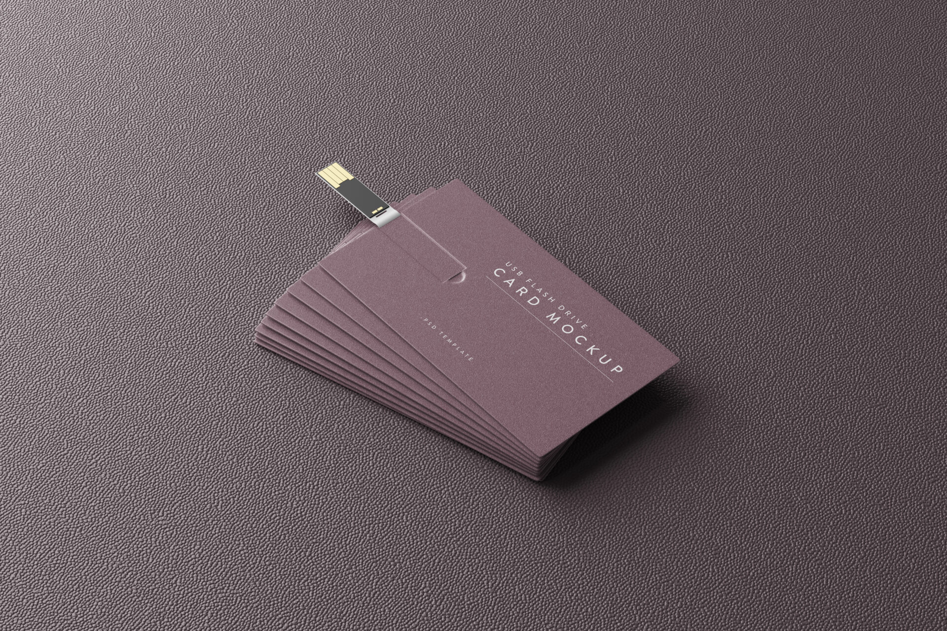 USB Flash Drive Business Card Mockup - Mockup Free