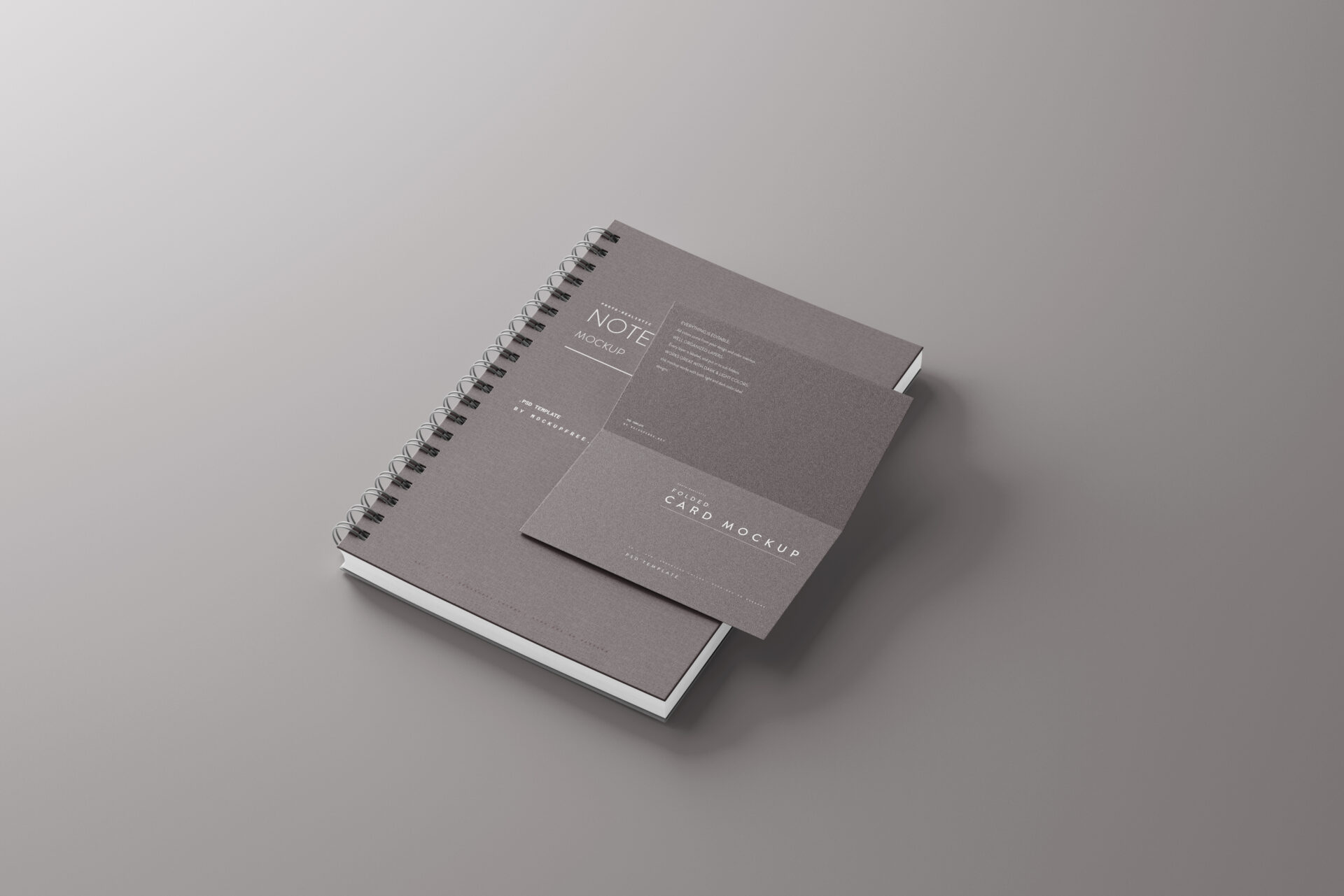 Folded Business Card Mockup - Mockup Free