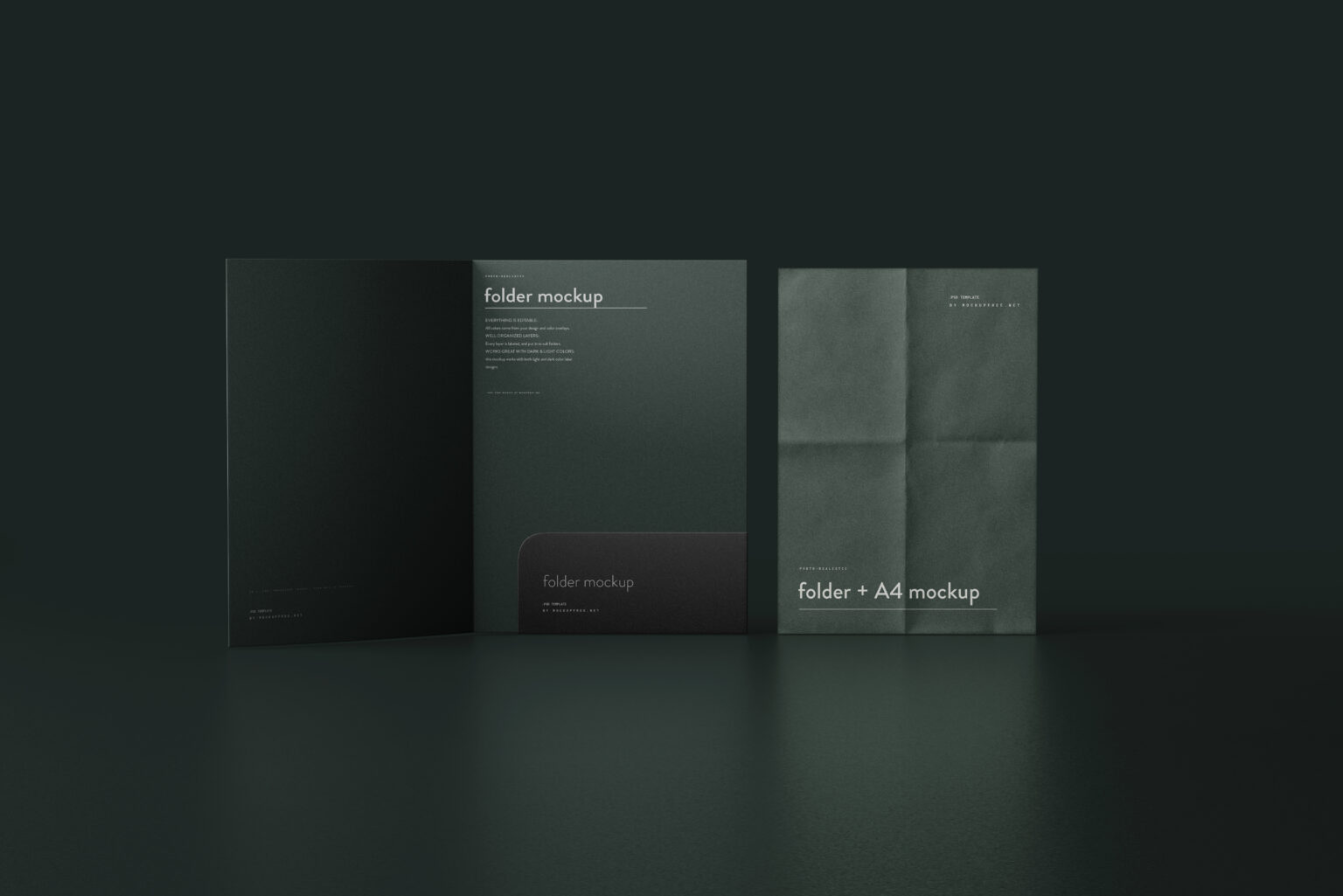 A4 size folder mock up - Mockup Free