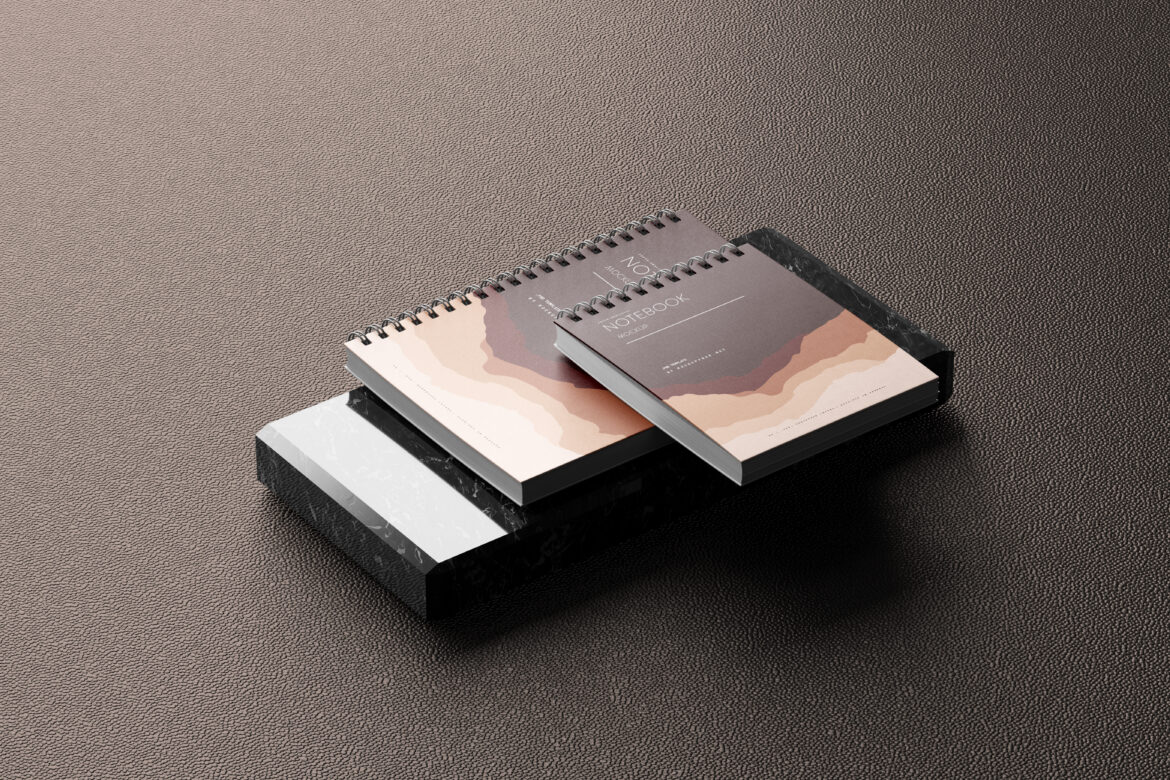 Notebook Branding Mockups - Mockup Free