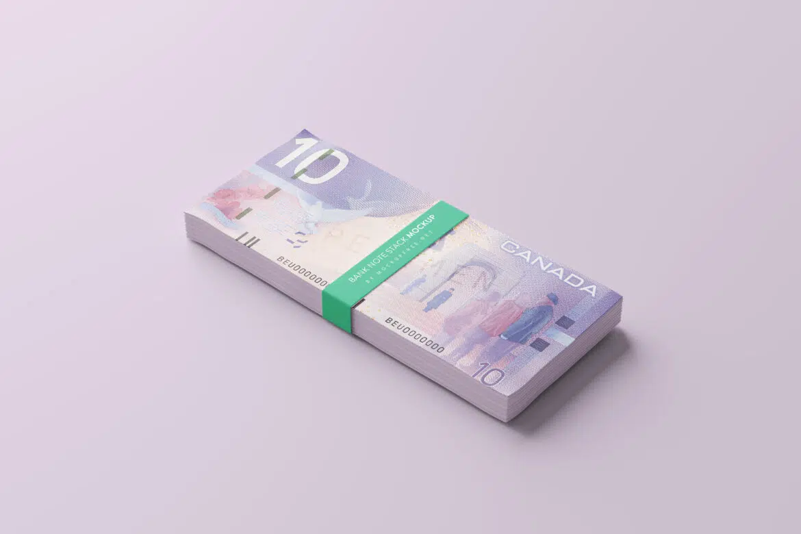 Bank Note Stack Mockup - Mockup Free