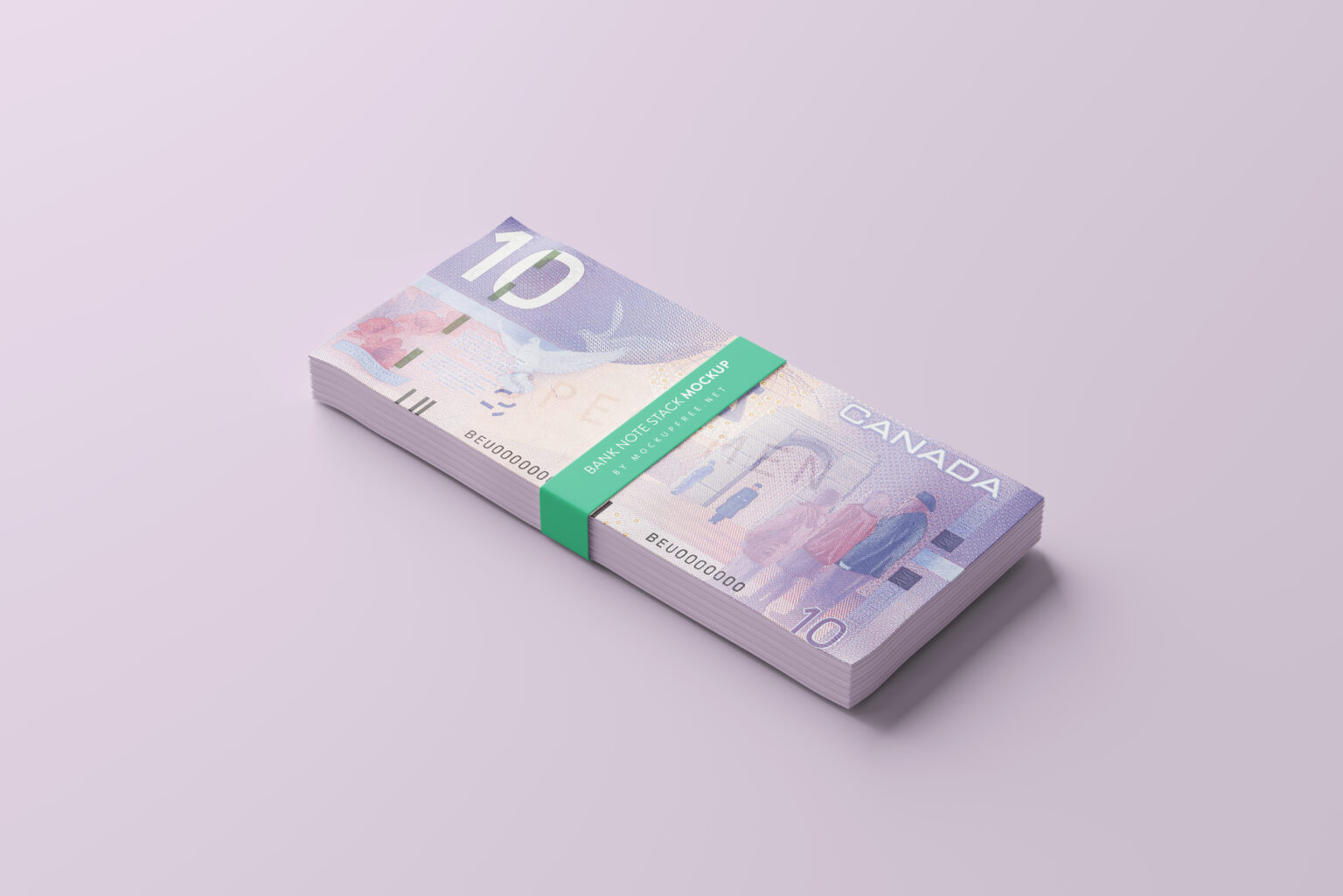 Bank Note Stack Mockup - Mockup Free