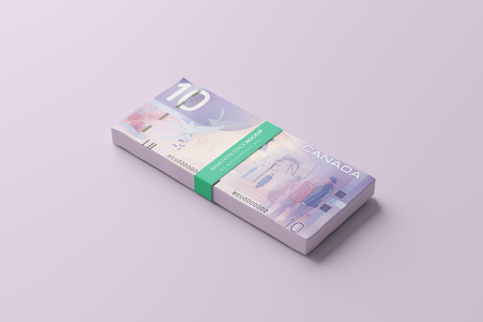 Bank Note Stack Mockup - Mockup Free