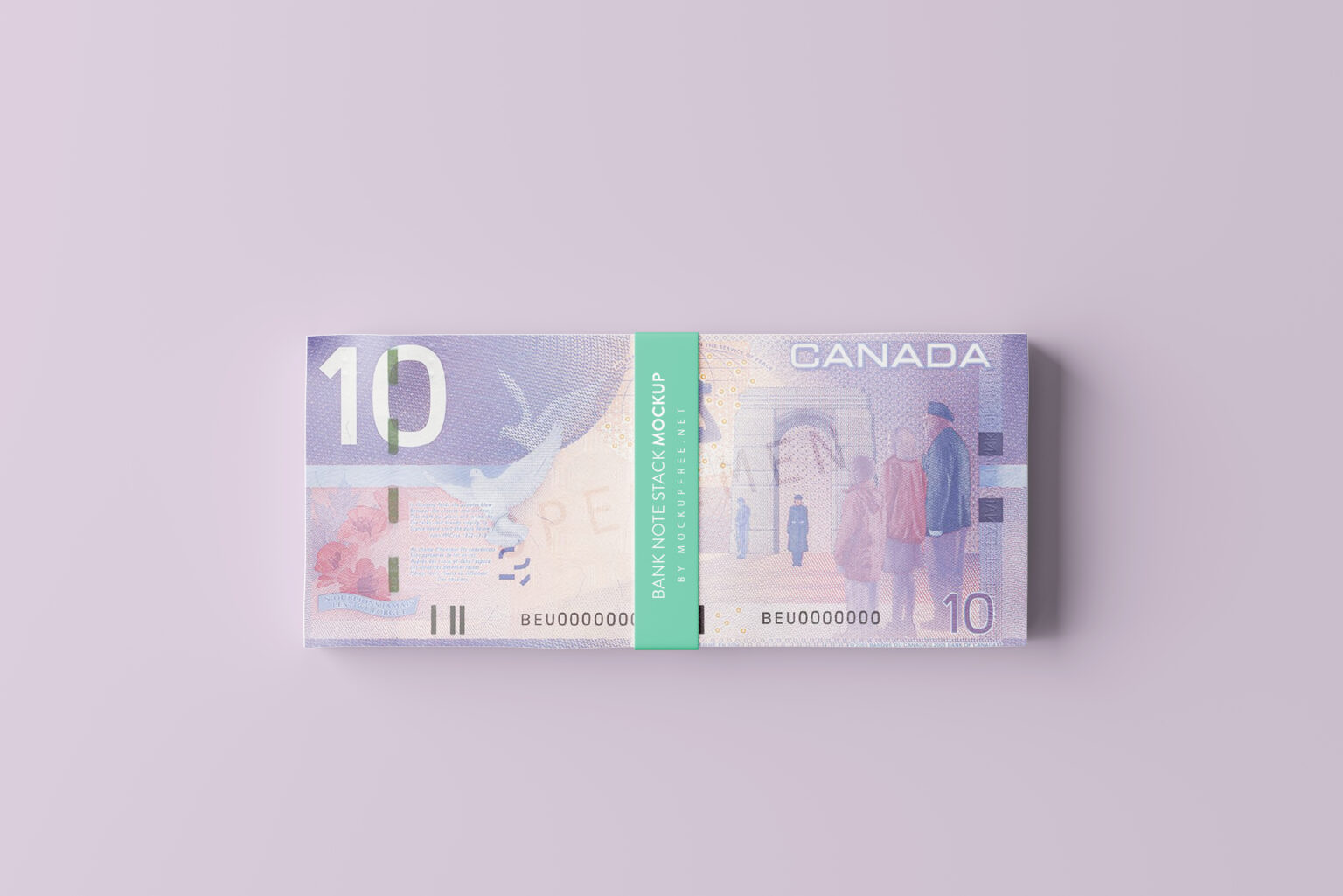 Bank Note Stack Mockup - Mockup Free