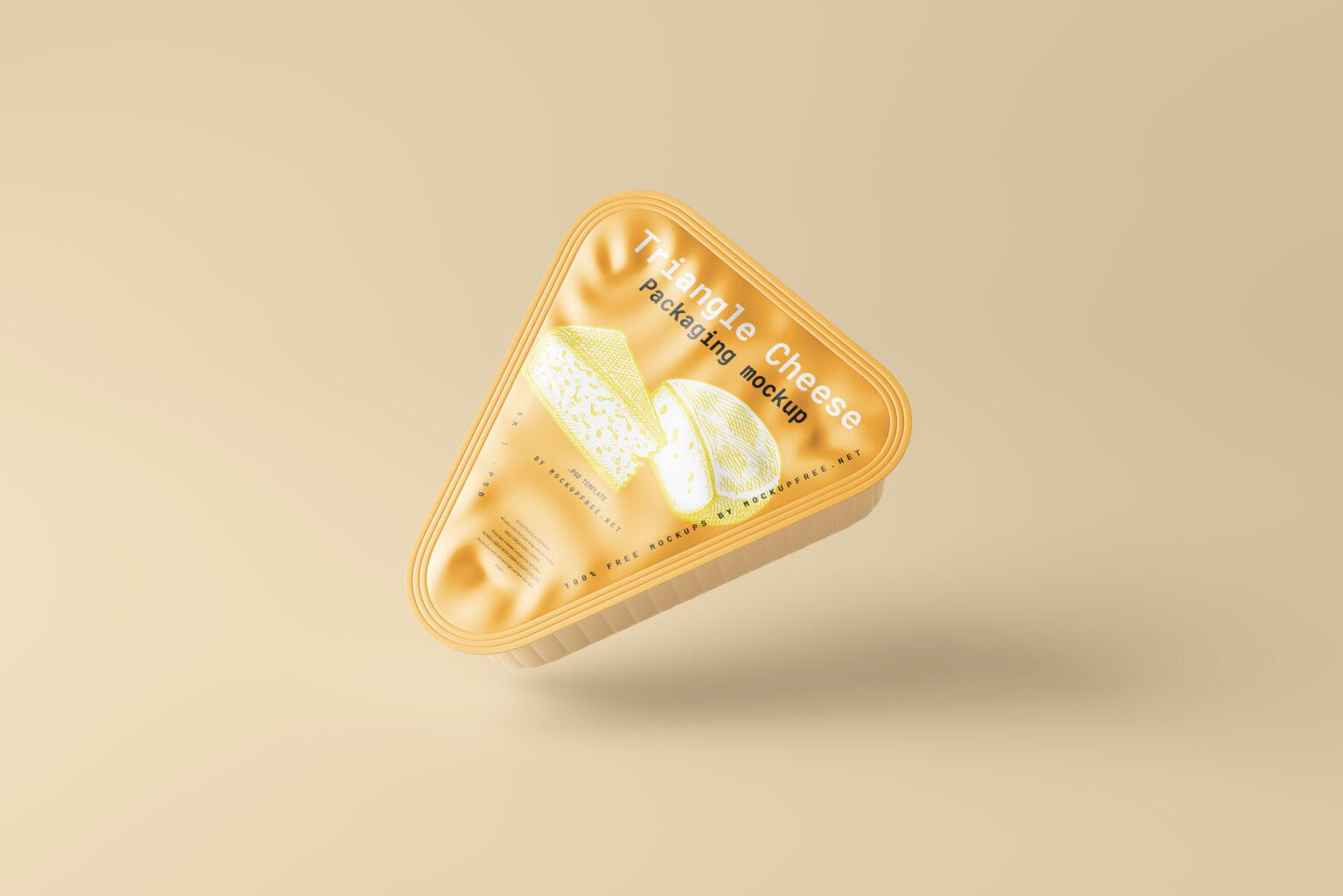 Triangle Cheese Packaging Mockup - Mockup Free