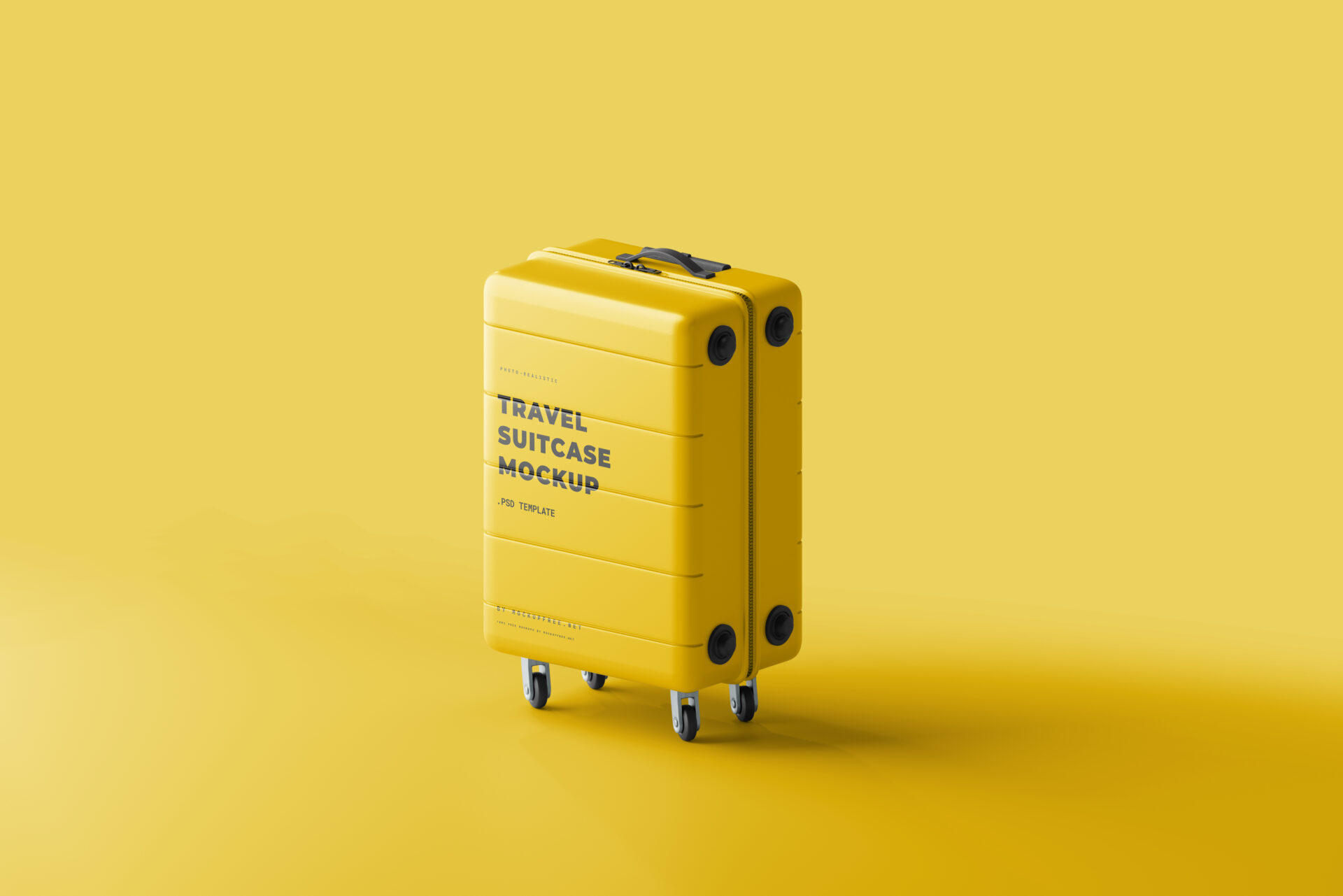 Travel Suitcase Mockup - Mockup Free