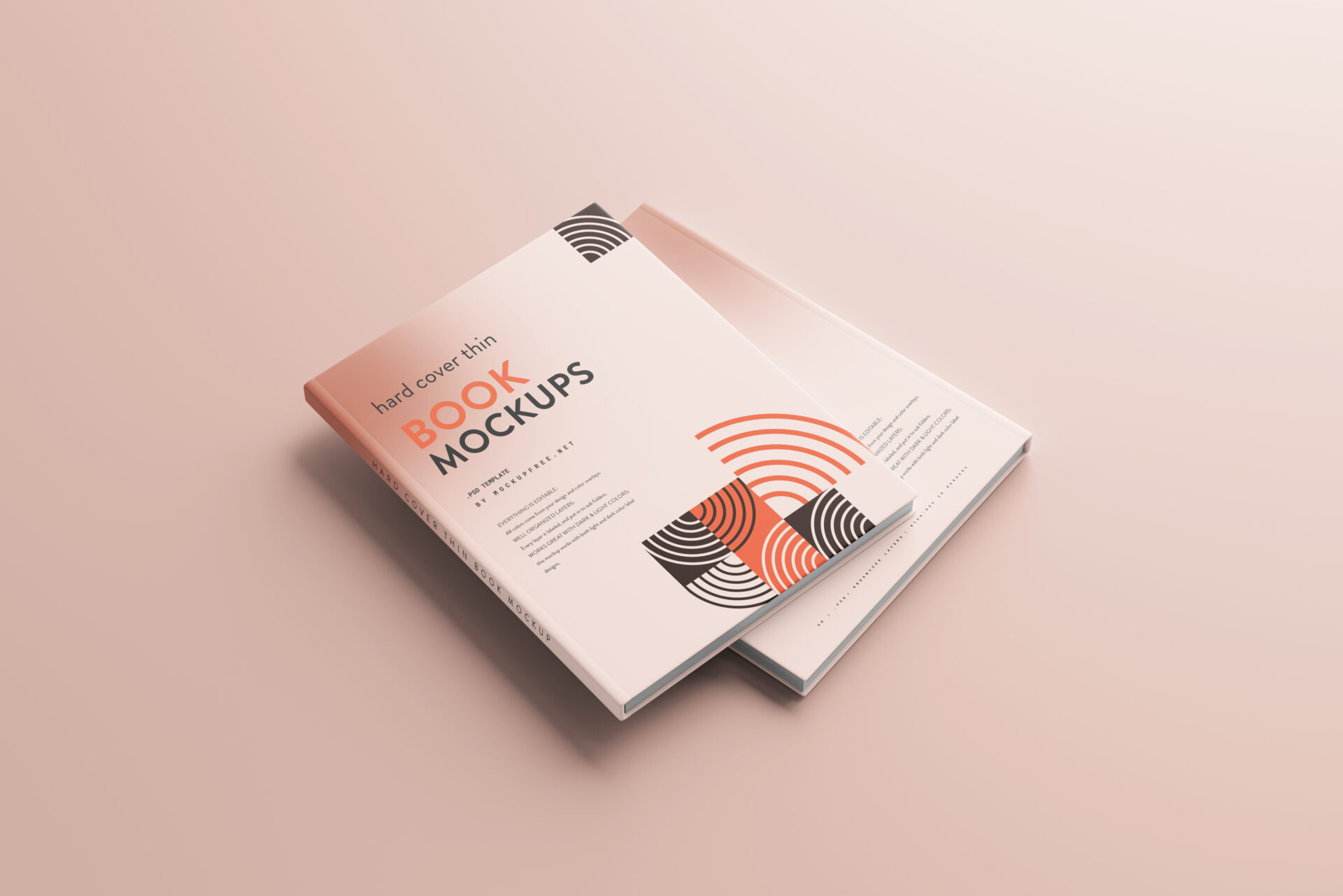 Thin Hardcover Book Mockups - Mockup Free