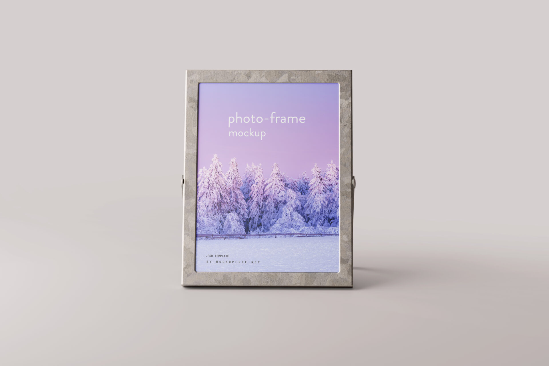 Metal Photo Frame Mockup - Mockup Free