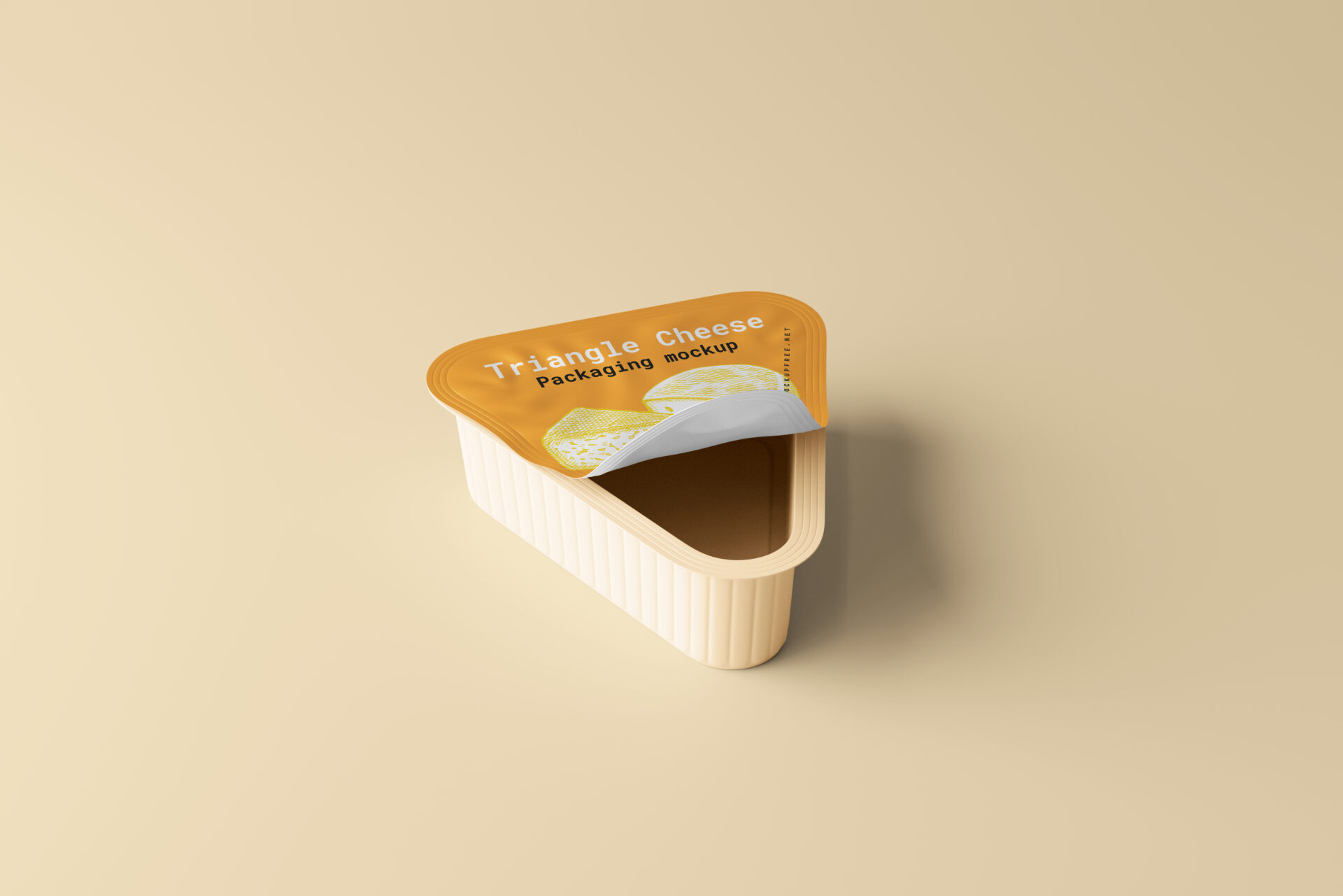 Triangle Cheese Packaging Mockup - Mockup Free