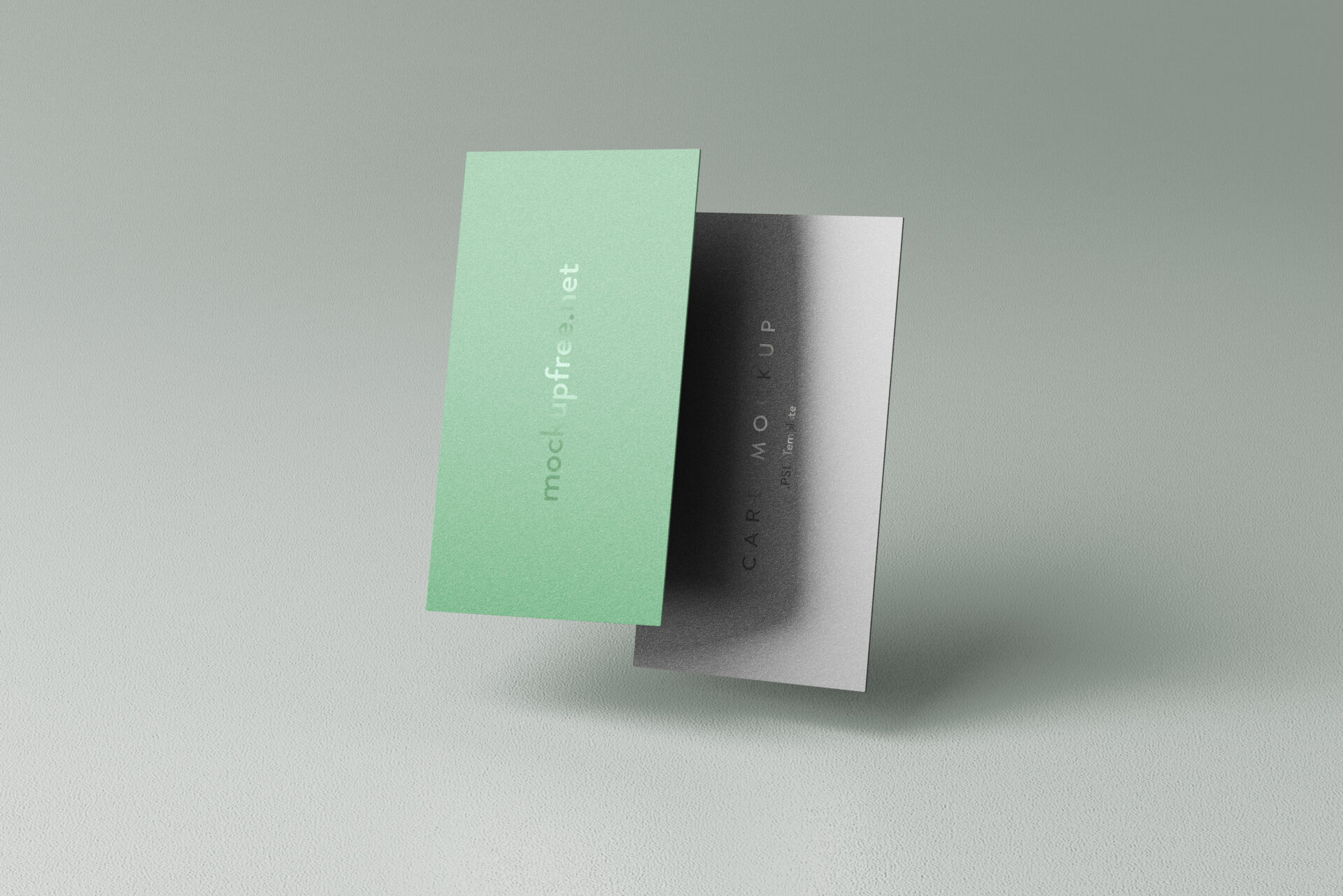 Floating Business Card Mockups - Mockup Free