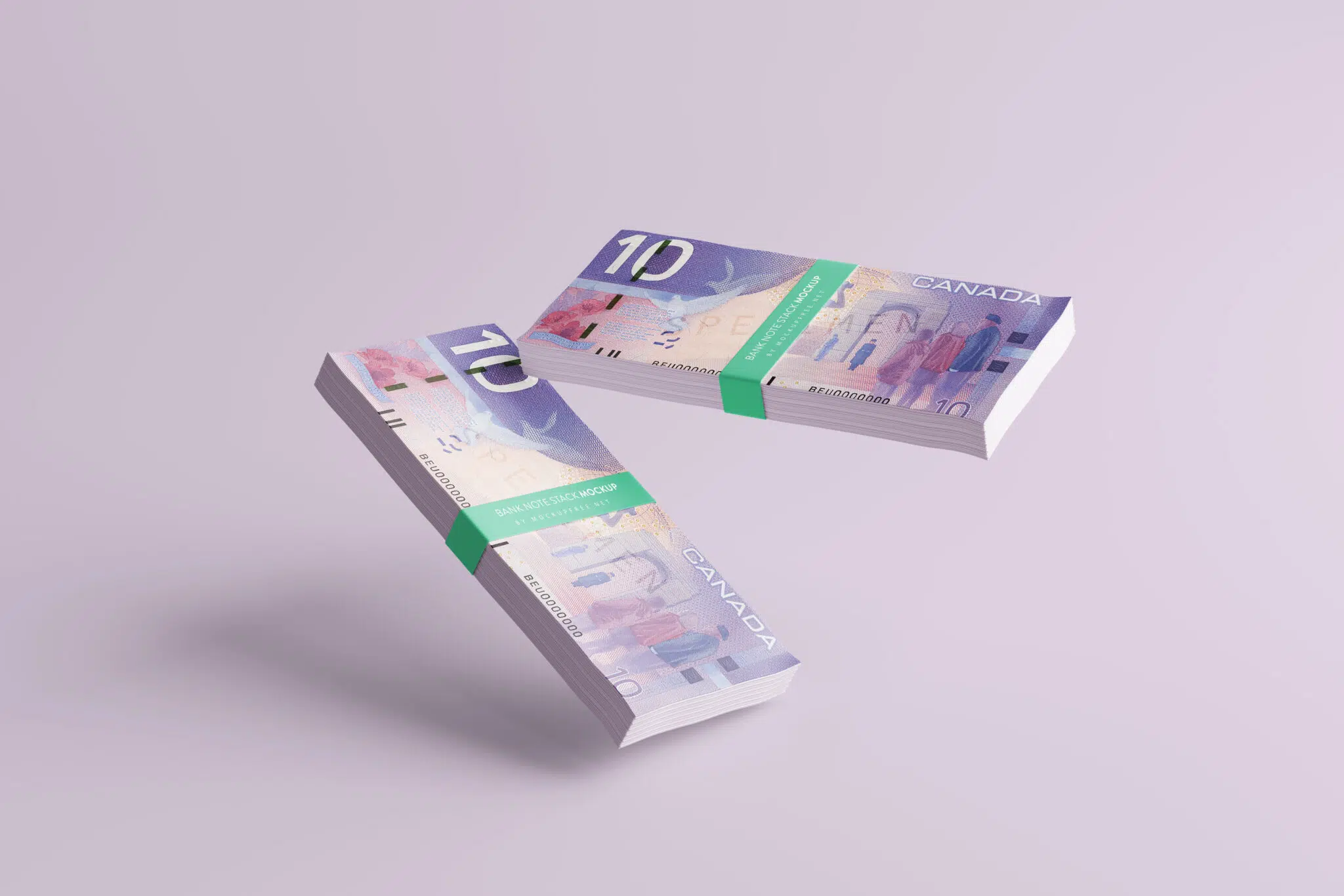 Bank Note Stack Mockup - Mockup Free