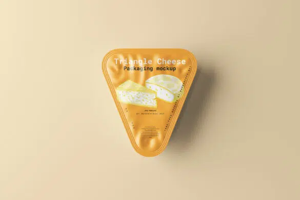 Triangle Cheese Packaging Mockup - Mockup Free
