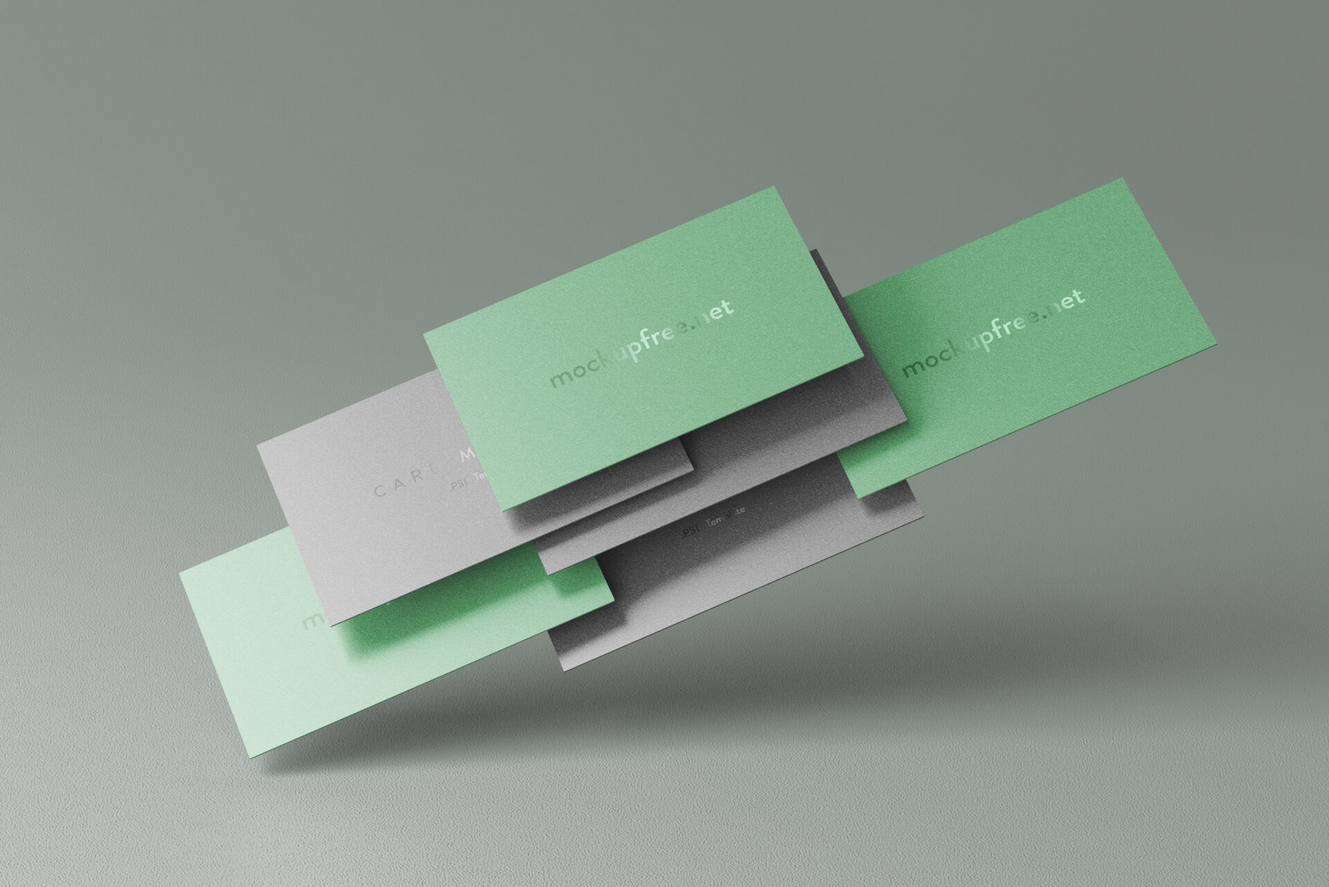 Floating Business Card Mockups - Mockup Free